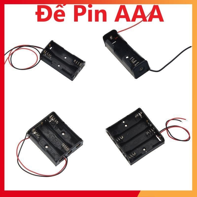 Đế Pin AAA Không Nắp 1Pin, 2 Pin, 3 Pin, 4 Pin - AAA (Cỡ Pin Con Thỏ ...