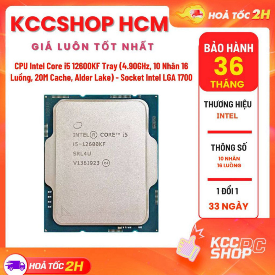 CPU Intel Core i5 12600K, I5 12600KF Tray BH 3 năm (4.90GHz, 10 Nhân 16 ...