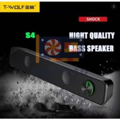 Loa T-Wolf S4, 2.0 3Wx2, LED, Jack 3.5mm + USB, SoundBar | Shopee Việt Nam