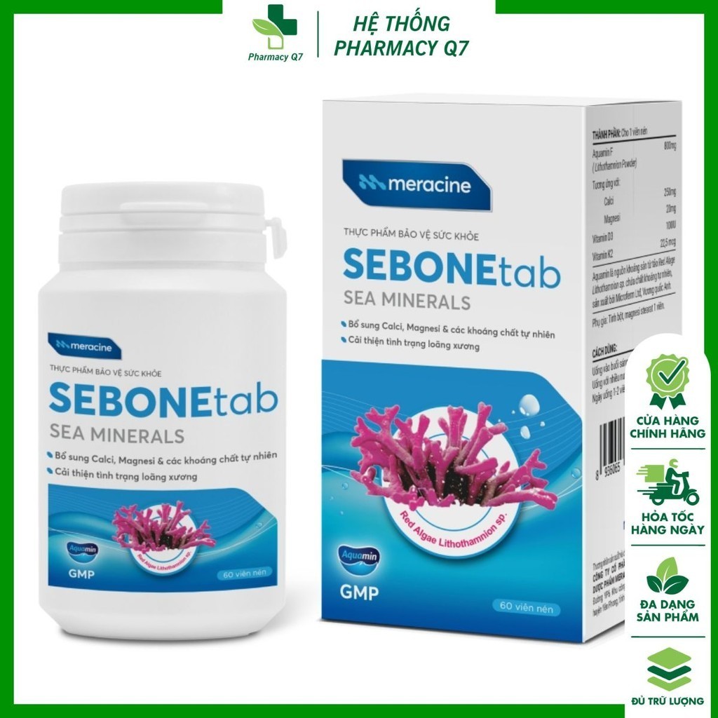 (Chính hãng) SEBONETab - SEABONE / SEA BONE /SEABON Viên Uống Canxi từ ...
