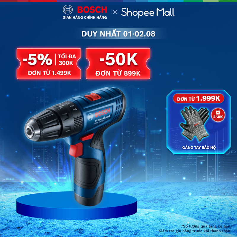Máy khoan động lực dùng pin Bosch GSB 120-LI 1pin | Shopee Việt Nam