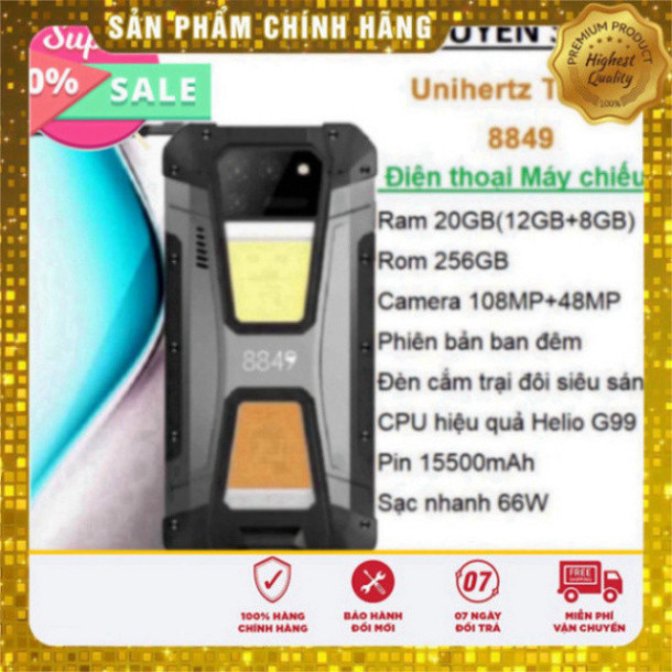 (Hot sale) Điện thoại máy chiếu Unihertz Tank 2 (chống nước,chống va đập ,RAM 22GB,Rom 256GB,PIN ...