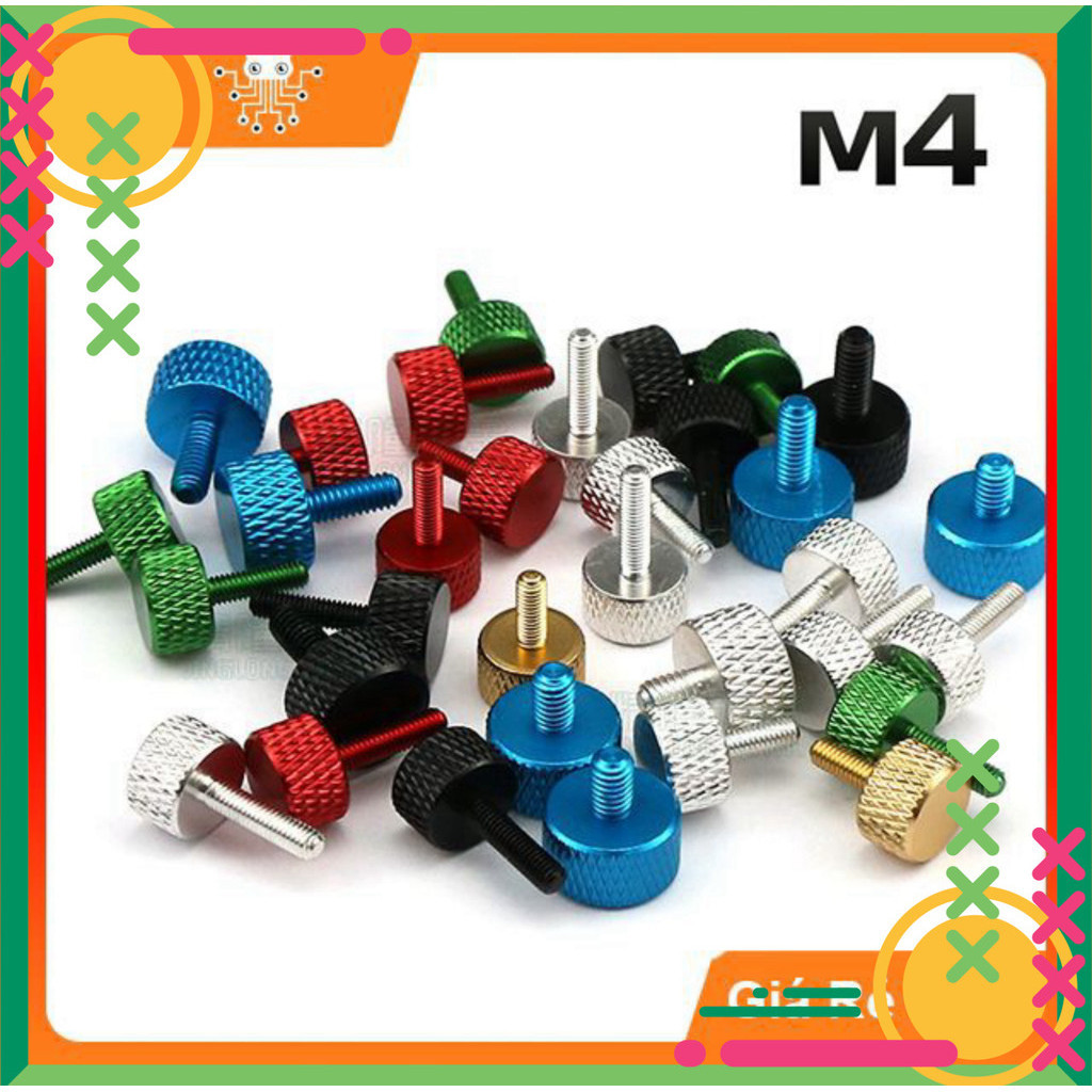 Ốc M4 bắt nắp case tản nhiệt đã anode màu sắc rất đẹp M4 M4x5 M4x10 ...