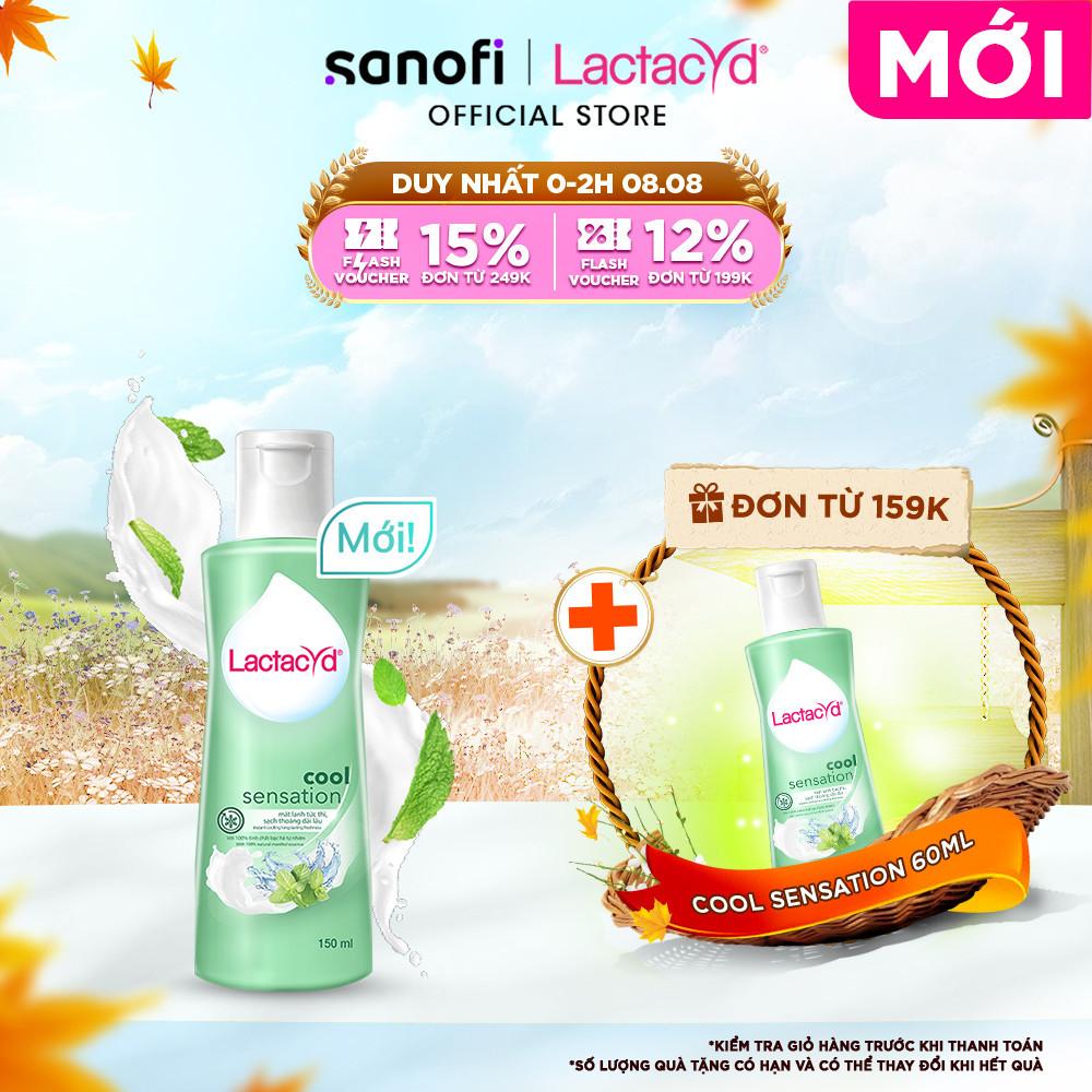 DDVS Phụ Nữ Lactacyd Cool Sensation 150ml Mát Lạnh & Sạch Thoáng Dài ...