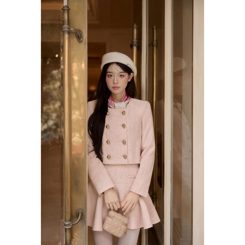 Set dạ text hồng Aurora LISA STORE | Shopee Việt Nam