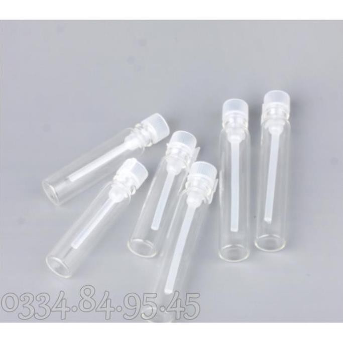 Chai chiết MẪU THỬ nước hoa vial 1ml 2ml 3ml - lọ thủy tinh mini không chứa dung dịch đựng dầu ...