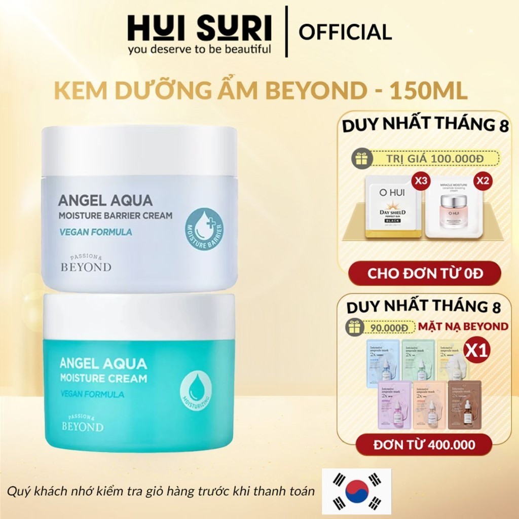 Kem dưỡng ẩm angel aqua kem dưỡng beyond tăng cường độ ẩm cho da làm dịu thuần chay Beyond Angel ...