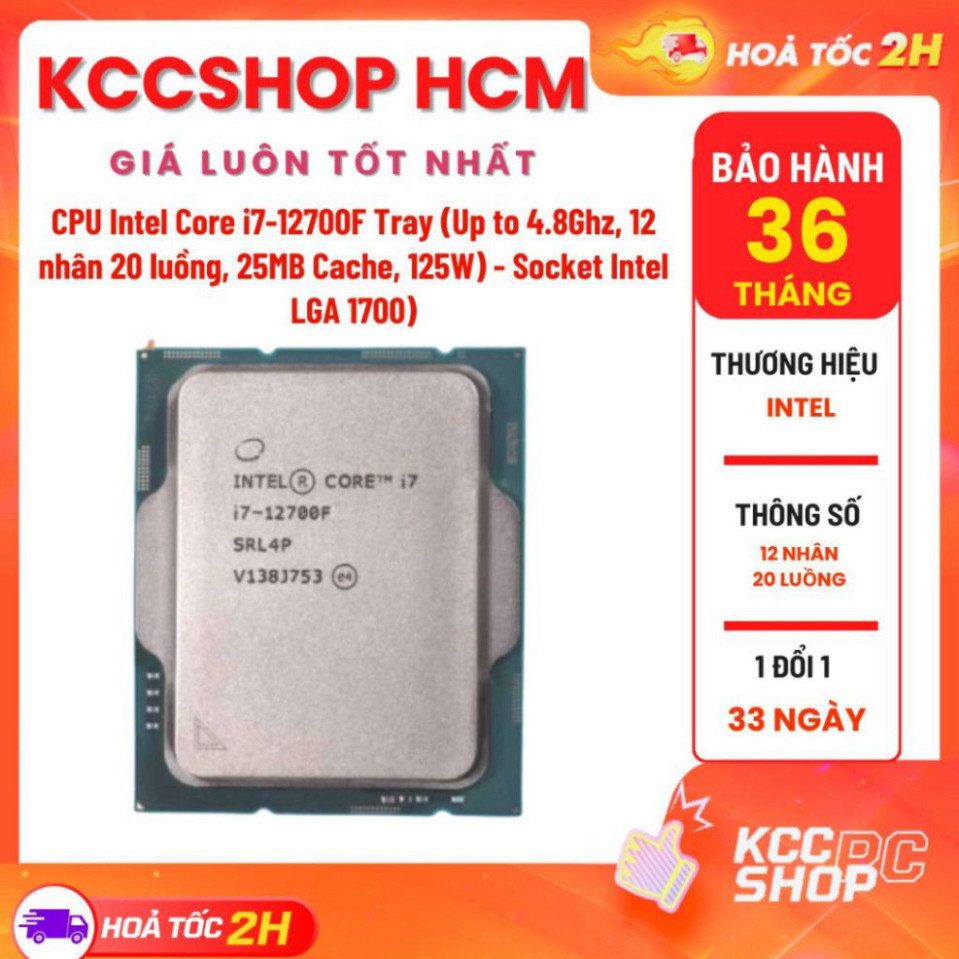 (sale) CPU Intel Core i7 12700K Tray, i7 12700F Tray, I7 12700KF tray 12 nhân 20 luồng - Bảo ...