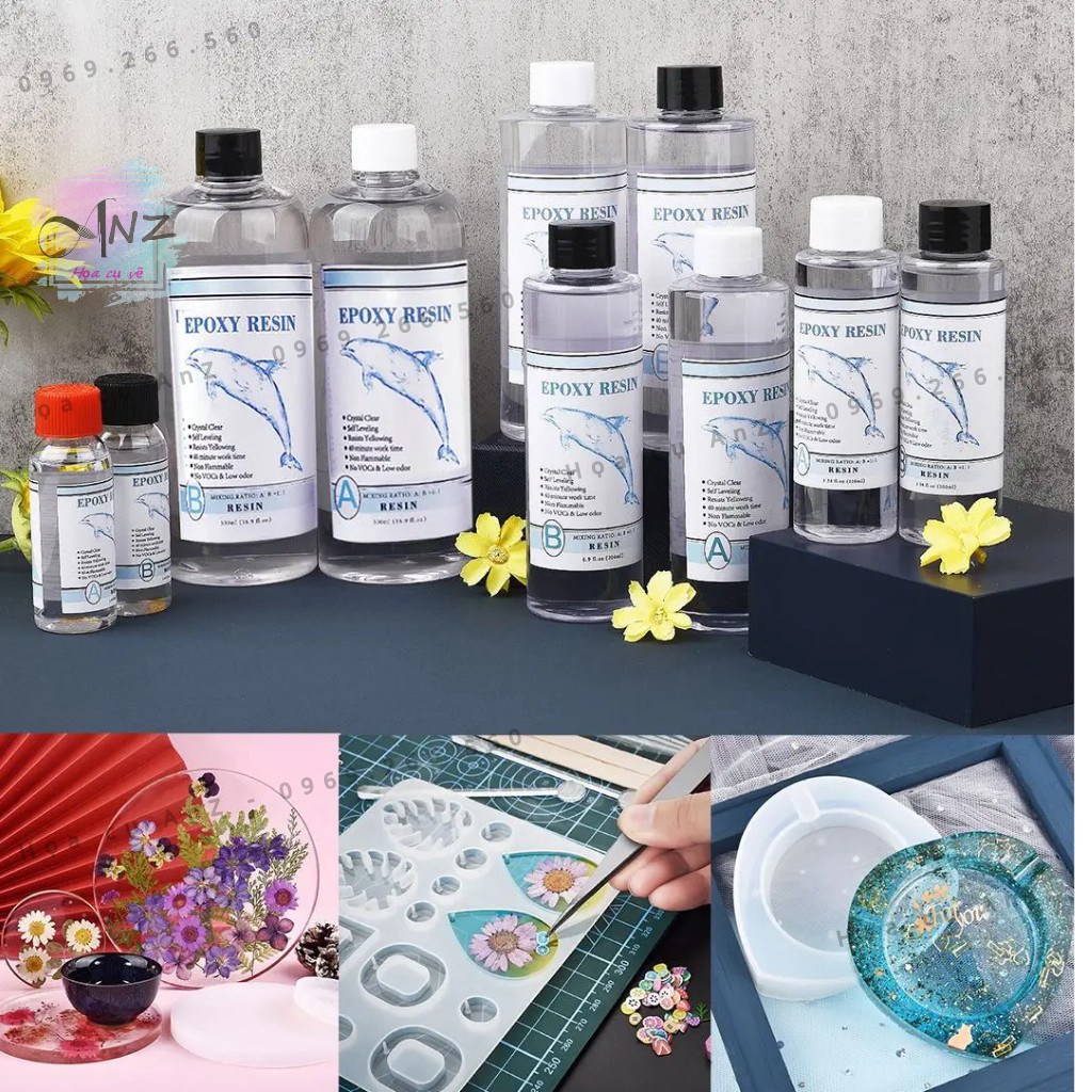 Keo Resin A:B 1:1 Loại Cứng Khô Nhanh , khử bọt cực tốt, trong suốt, độ ...