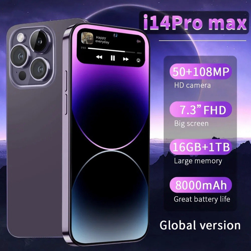 Điện Thoại Di động Chính Hãng I14 Pro Max 16GB + 1TB 7.3 Inch Android ...