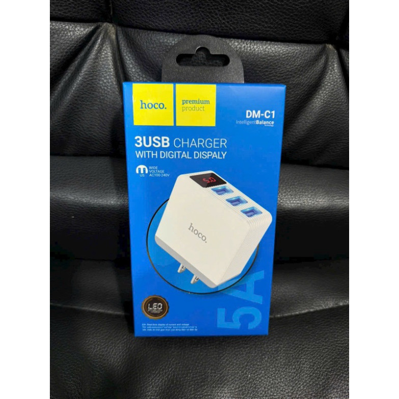 CÓC SẠC NHANH 3 CỔNG CHÍNH HÃNG HOCO DM-C1 | Shopee Việt Nam