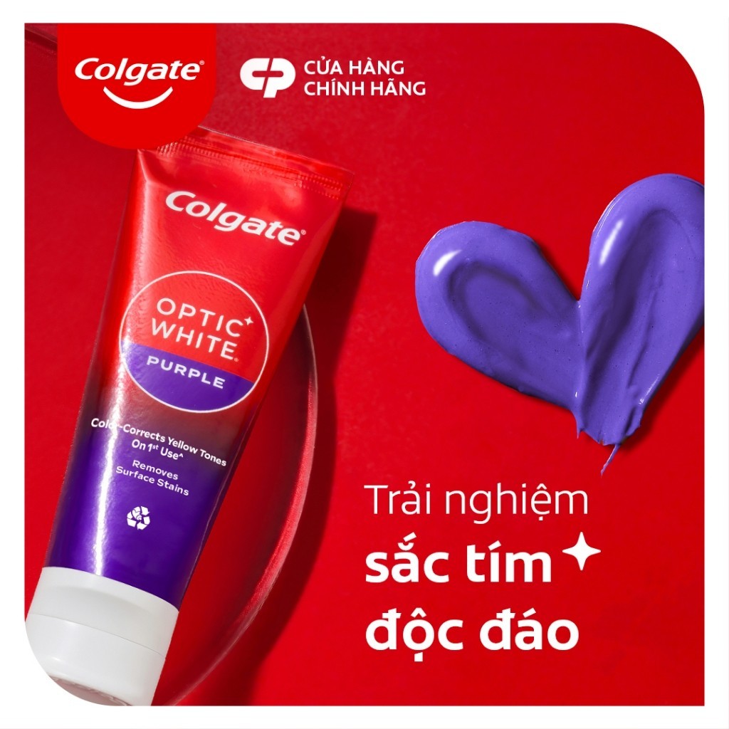 Kem Đánh Răng Colgate trắng răng Optic White Purple 100g công nghệ sắc ...