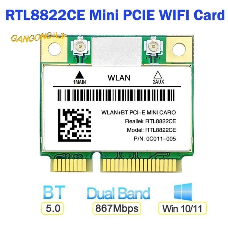 Rtl8822ce 1200Mbps 2.4G / 5Ghz 802.11AC Mạng Thẻ WiFi Mini PCIe ...