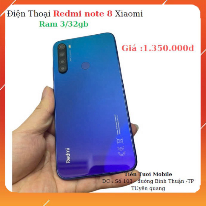 điện thoại xiaomi redmi note 8 ,ram 3/32gb,vỏ keng đẹp ,chất lượng ...
