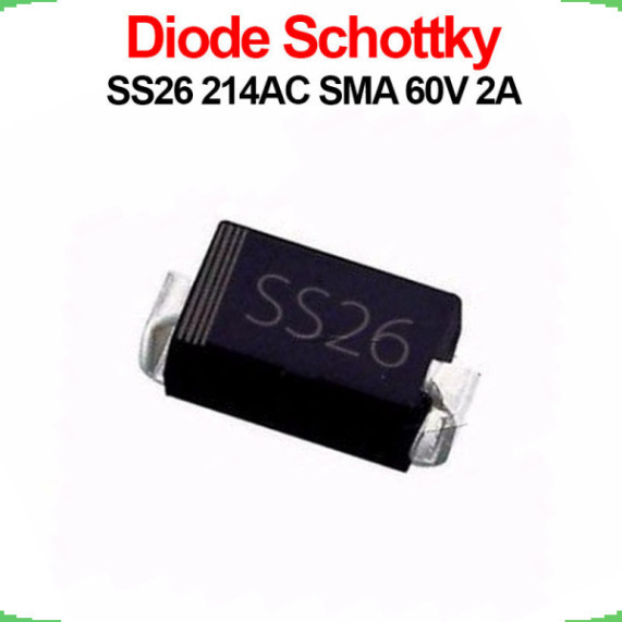 (Gói 10 con) Diode Schottky SS26 214AC SMA 60V 2A | Shopee Việt Nam