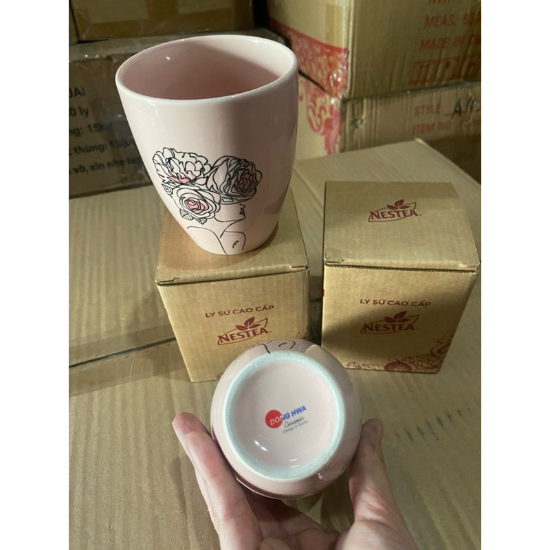 Ly sứ, ly gốm nhiều họa tiết xinh, hàng khuyến mãi của Nescafe | Shopee ...