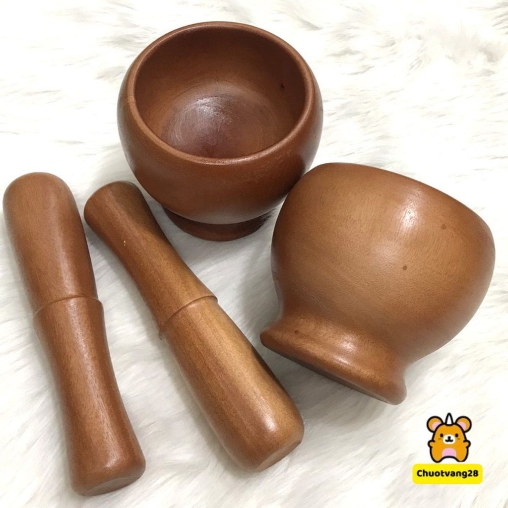 Bộ chày cối gỗ cái lu cao cấp siêu mịn chống mốc [Chuột Vàng 28 ...