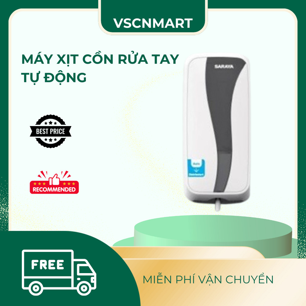Máy xịt cồn rửa tay sát khuẩn tự động cảm ứng saraya UD 450 ( 500ml) Đã bao gồm bình rỗng ...