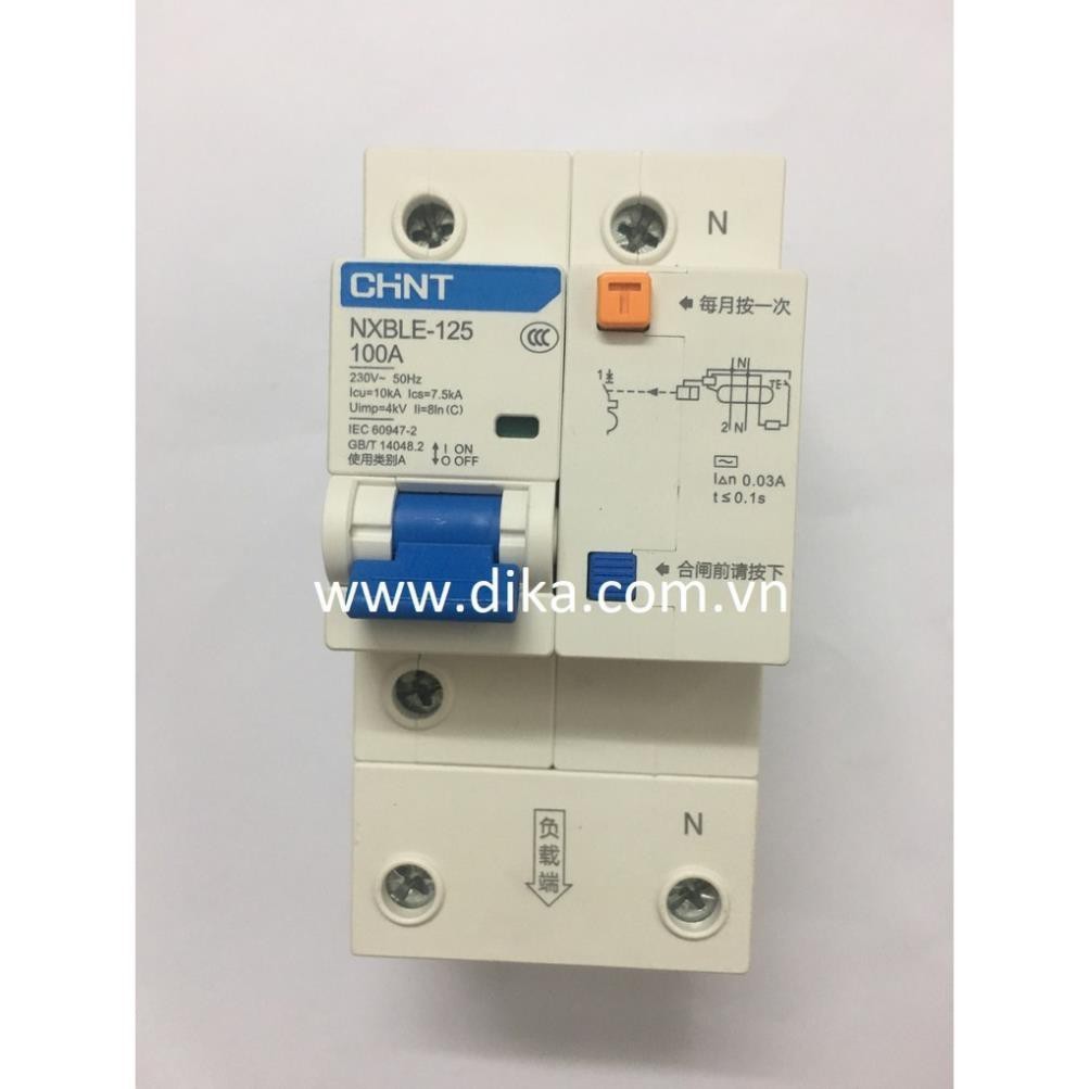 Chint Attomat RCBO chint 1P+N 100A NXBLE-125 (hàng chính hãng) | Shopee ...