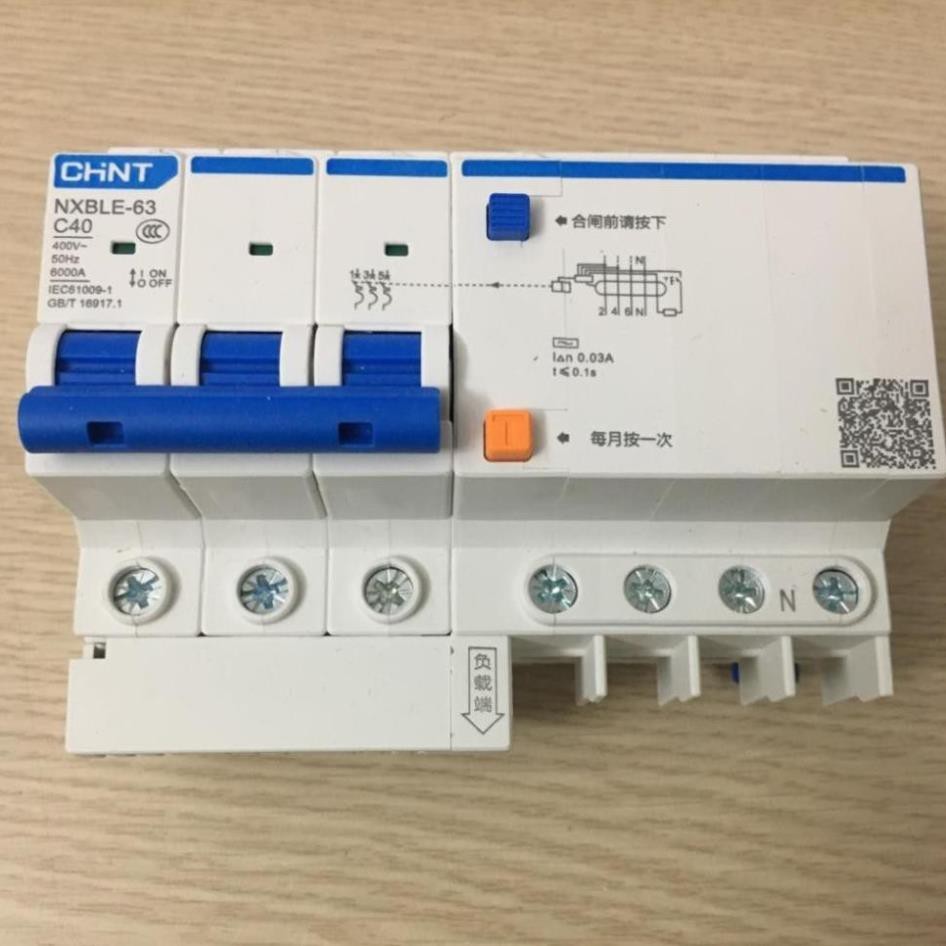 Chint Attomat RCBO chint 3P+N 40A NXBLE-63 (hàng chính hãng) | Shopee Việt Nam