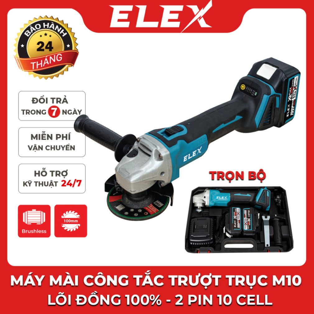 Máy mài pin ELEX 21V Dây Đồng 100% Không Chổi Than bảo hành chính hãng 24 tháng | Shopee Việt Nam