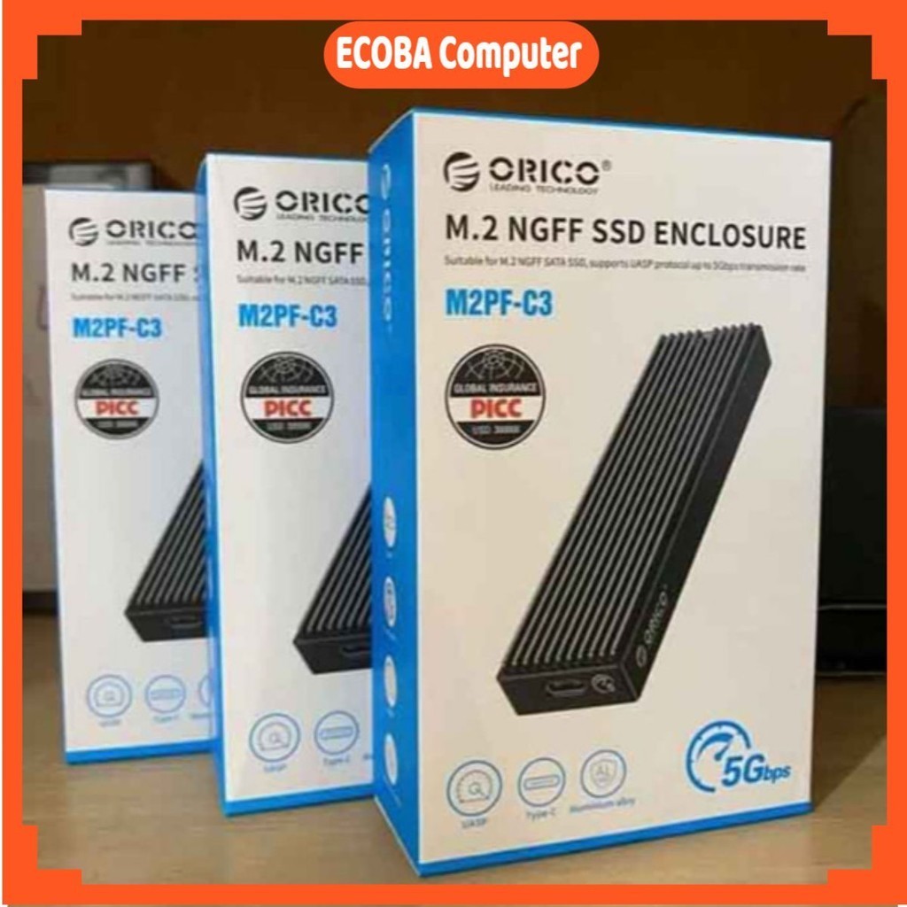 Box ổ cứng M2 sata sang usb-C Orico M2PF-C3- Box M2 ORICO- Bảo Hành 6 ...