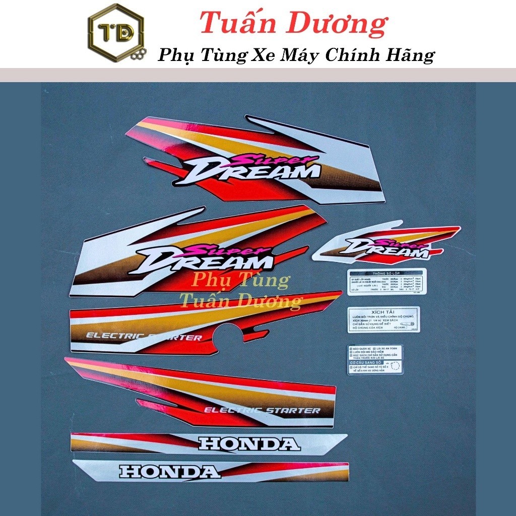Tem Xe Super Dream Đời Đầu Hàng Đẹp [Tem 3 Lớp]- Tem Dream Việt Đời Đầu ...