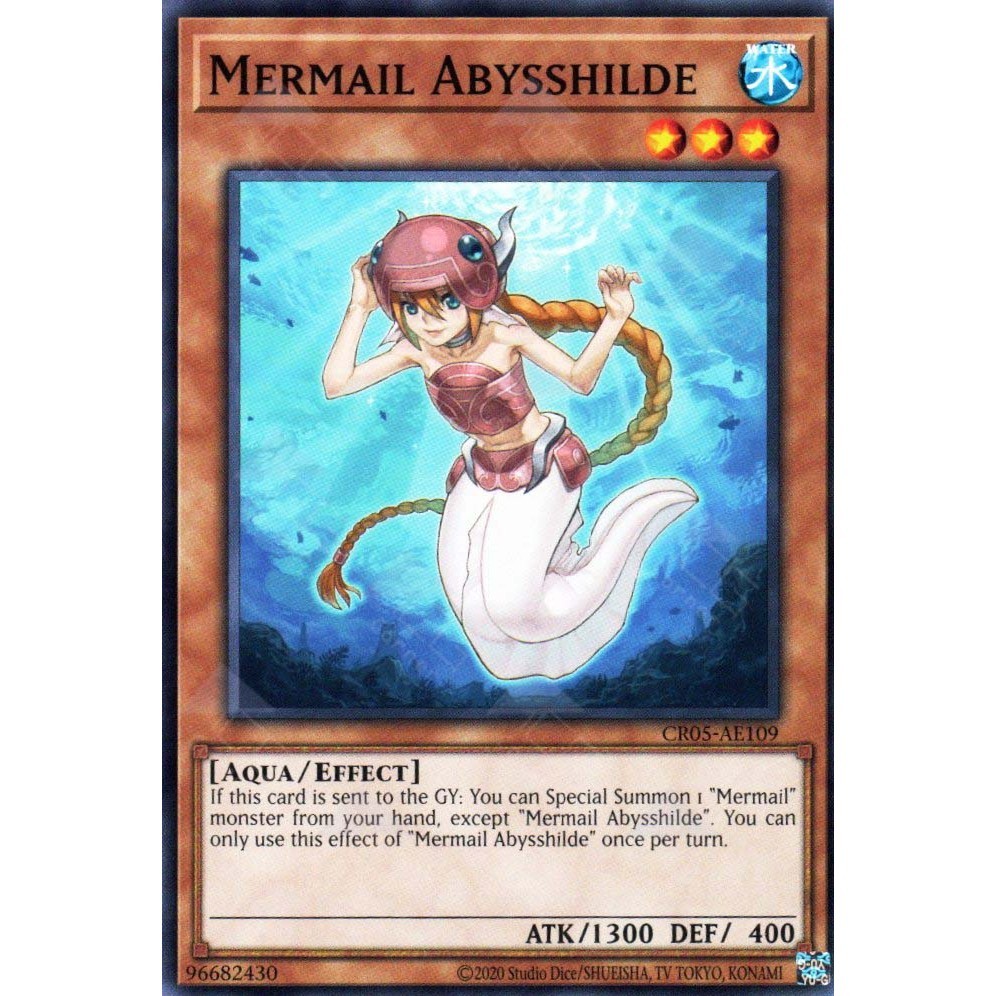 [ Bài Yugioh Chính Hãng ] CR05-AE109 Mermail Abysshilde - Common | Shopee Việt Nam