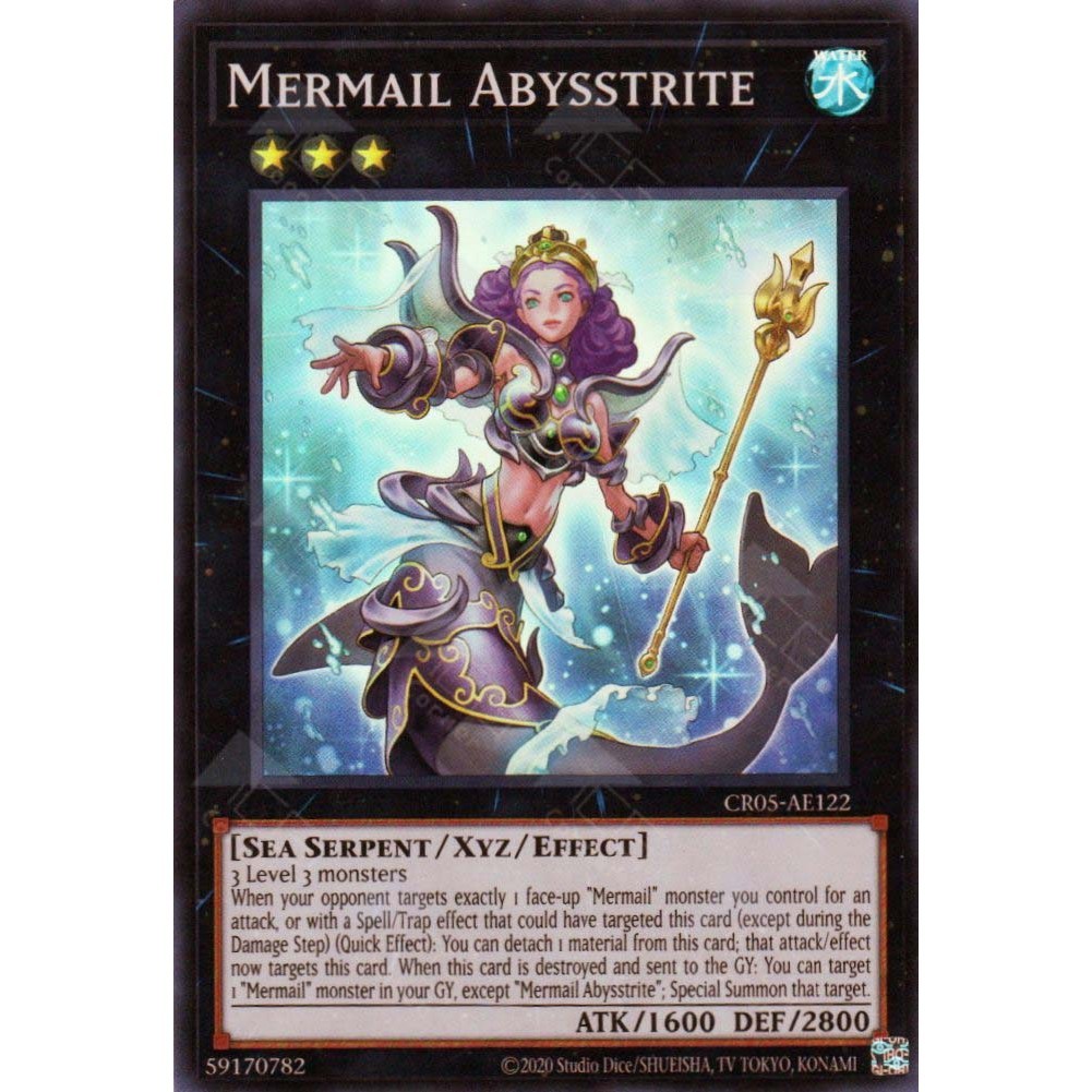 [ Bài Yugioh Chính Hãng ] CR05-AE122 Mermail Abysstrite - Super Rare ...