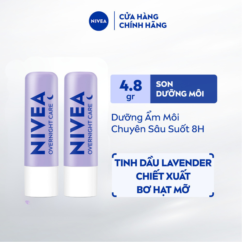 Combo 2 Son Dưỡng NIVEA Ban Đêm Hương Lavender (4.8 g) - 88068 | Shopee Việt Nam