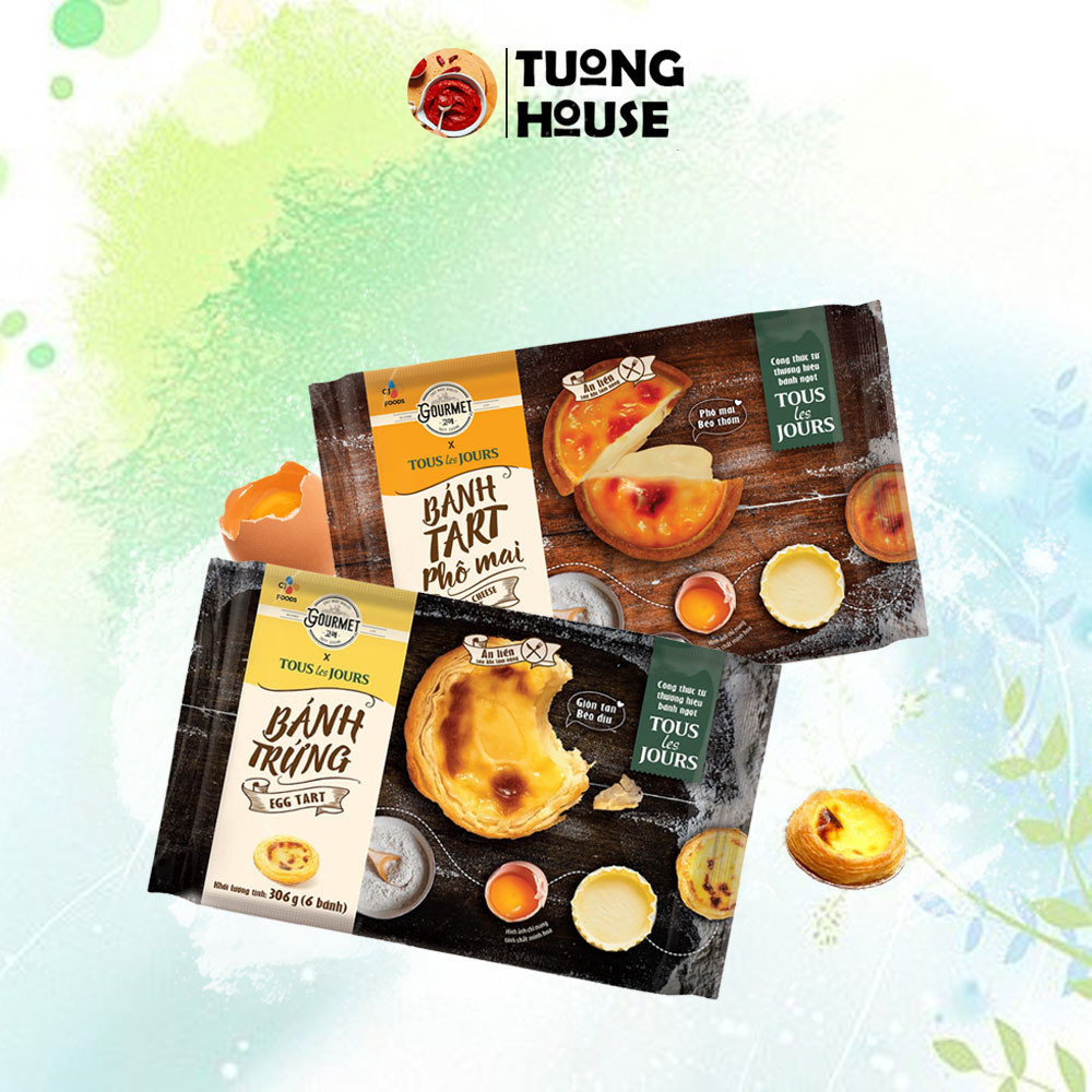 Bánh Tart Trứng / Bánh Tart Phô Mai CJ Gourmet x Tous les Jours (6 bánh béo thơm) | Shopee Việt Nam