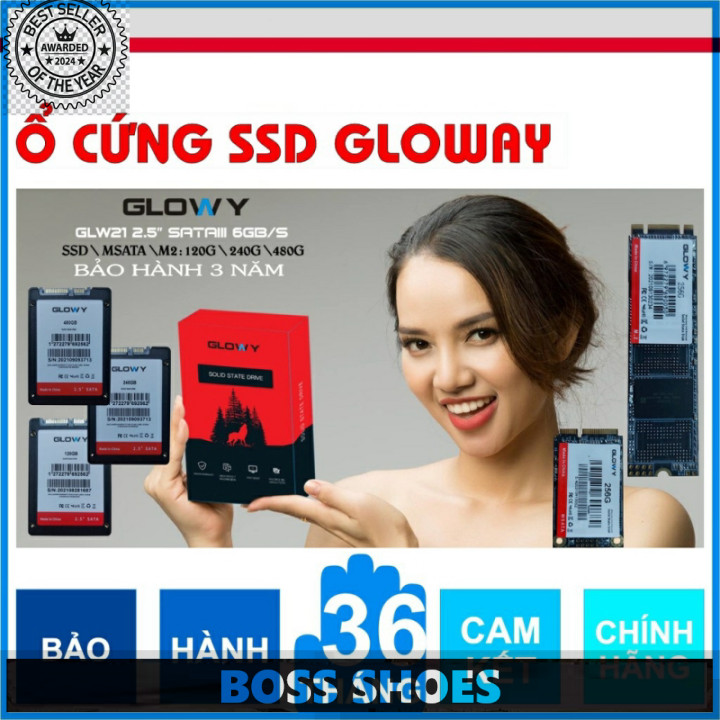 BOSS SHOES Nâng cấp máy tính [CÀI SẴN WIN 10] Ổ Cứng Glowy - SSD - M2 - Msata 120G/ 128G/ 240G ...
