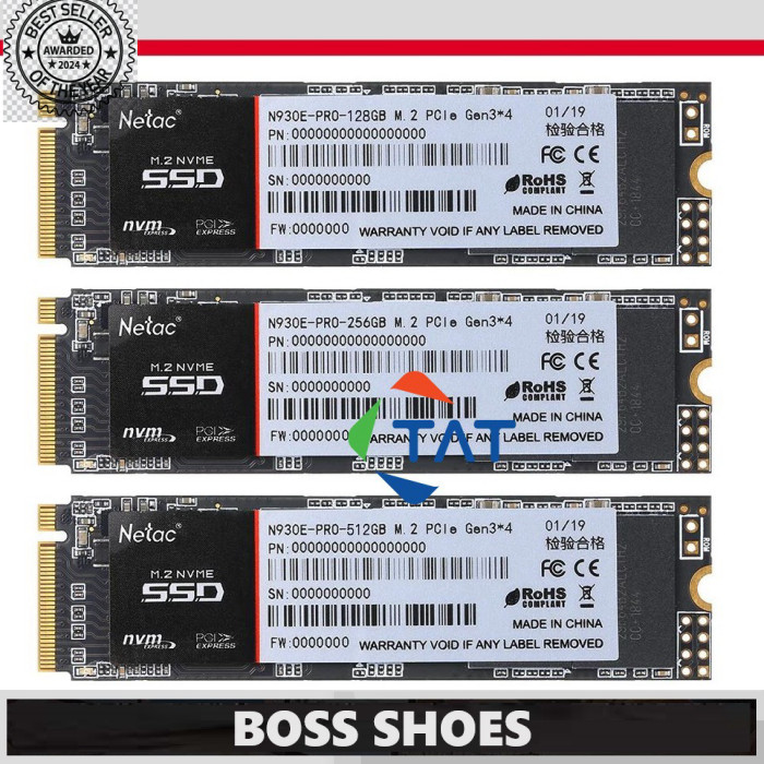 BOSS SHOES SSD Netac 256GB M.2 2280 NVMe PCIe N930E Pro Gen3-4 Chính ...