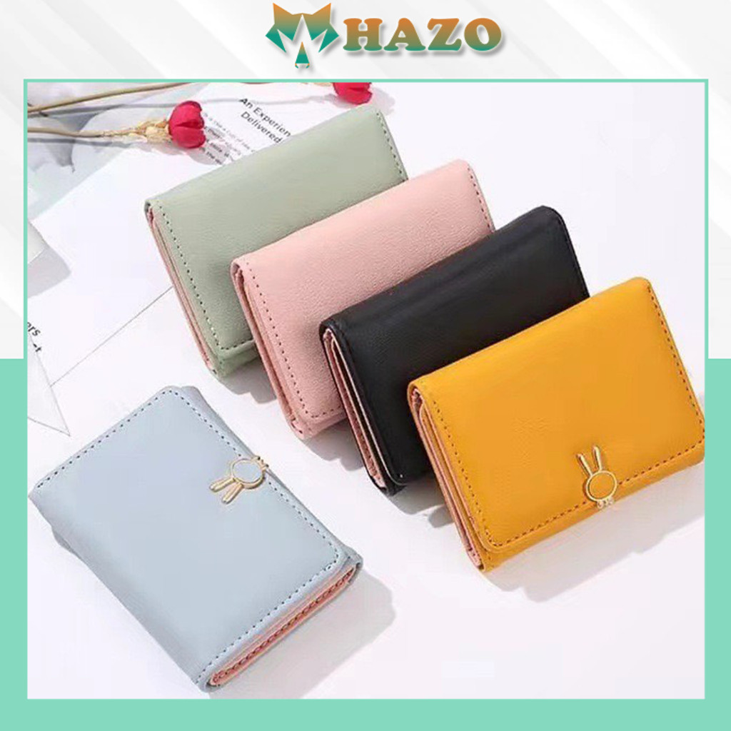 Ví Ngắn Nữ Mini Gấp Ba Nhỏ Gọn Khóa Nút Bấm Hình Thỏ V612 Kiểu Dáng Dễ ...