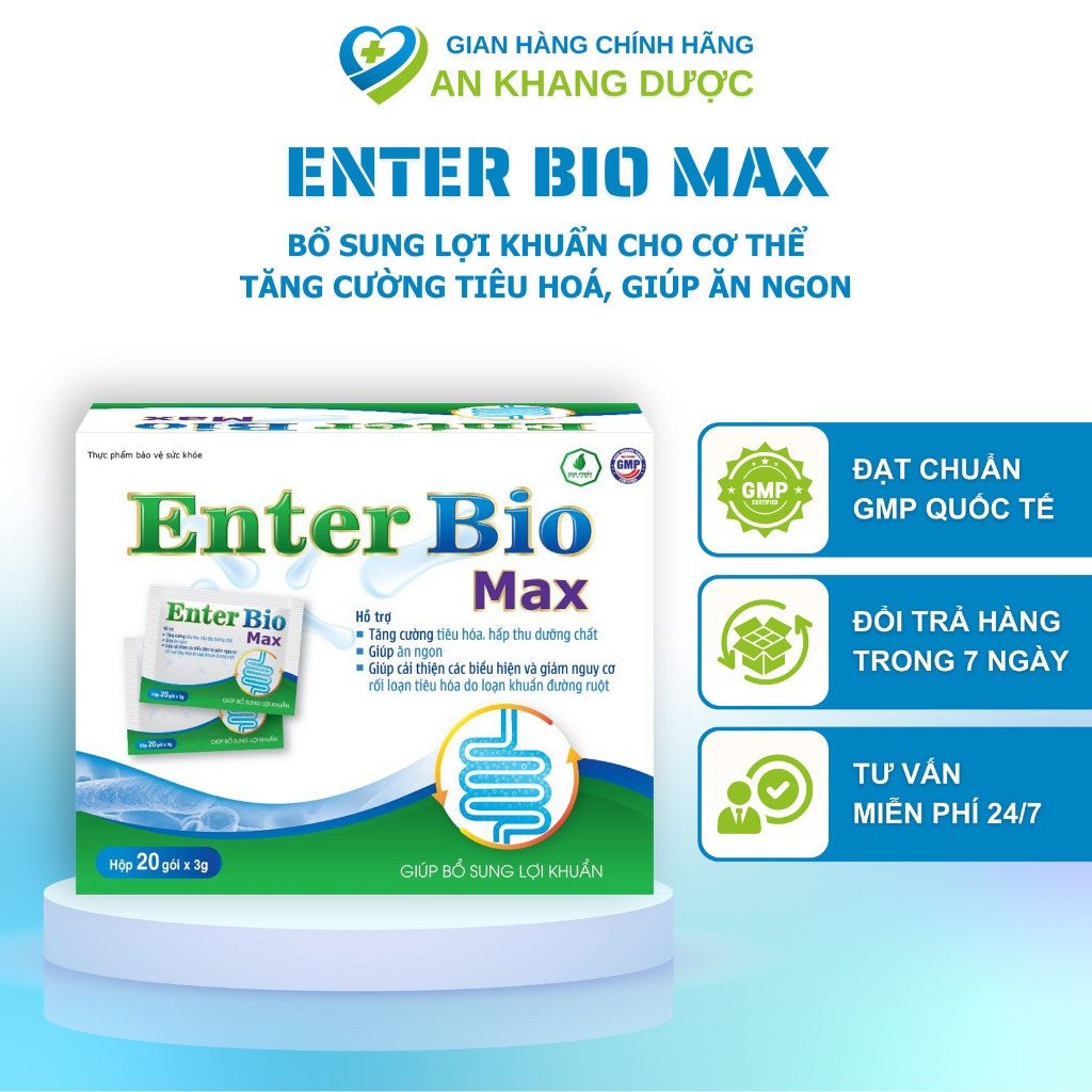 Men Gói ENTER BIO MAX - Cải Thiện Tiêu Hóa, Giúp Bổ Sung Lợi Khuẩn ...