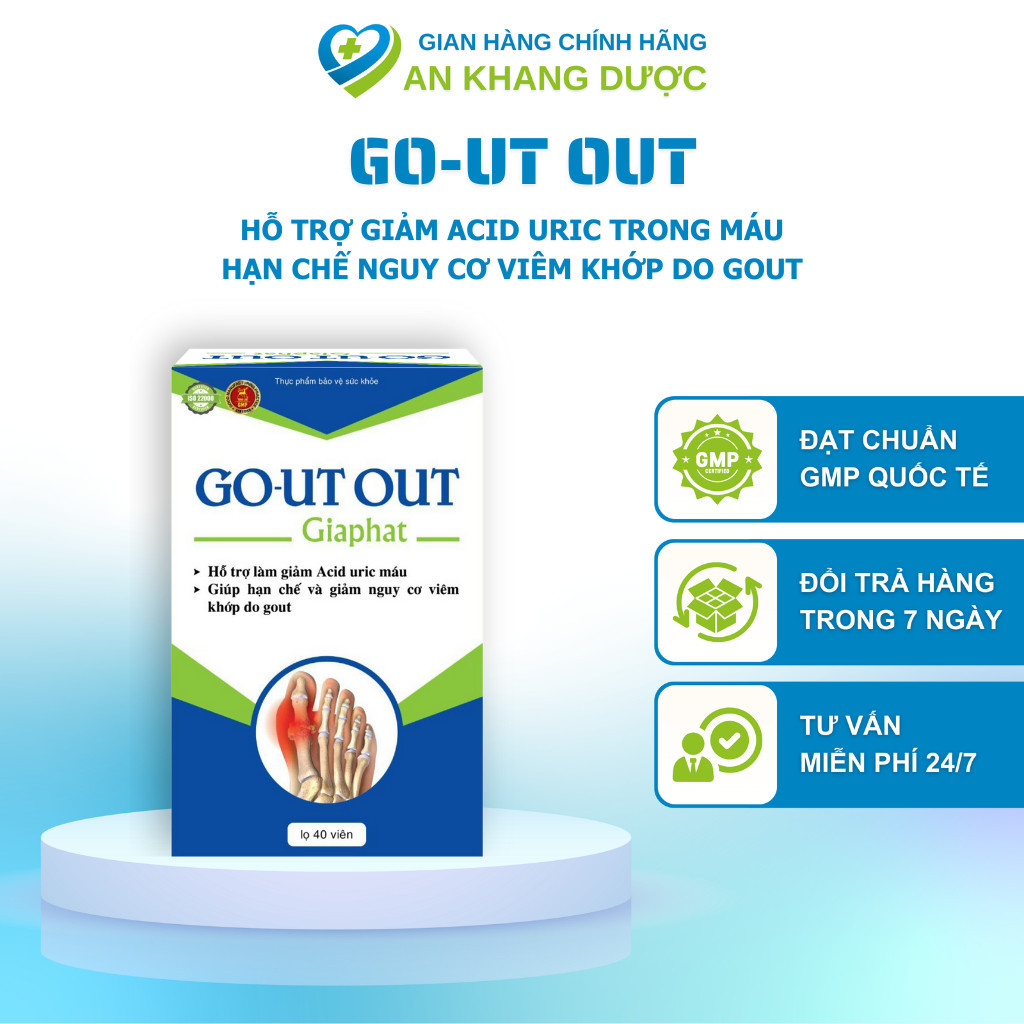 Viên Uống Gout-Out Hỗ Trợ Điều Trị Bệnh Gout, Giảm Acid Uric Trong Máu ...