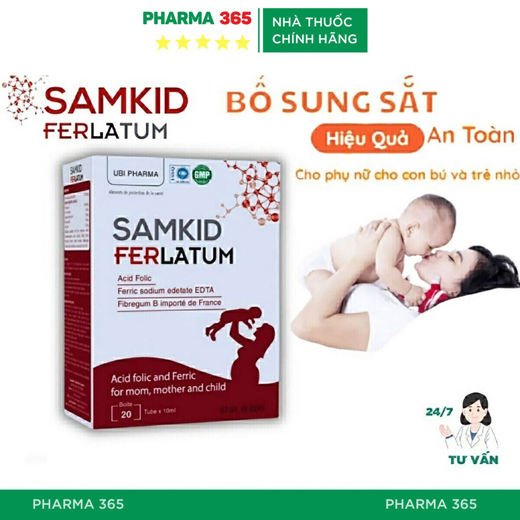Bổ sung sắt và kẽm hữu cơ Samkid Ferlatum cho phụ nữ mang thai và trẻ ...