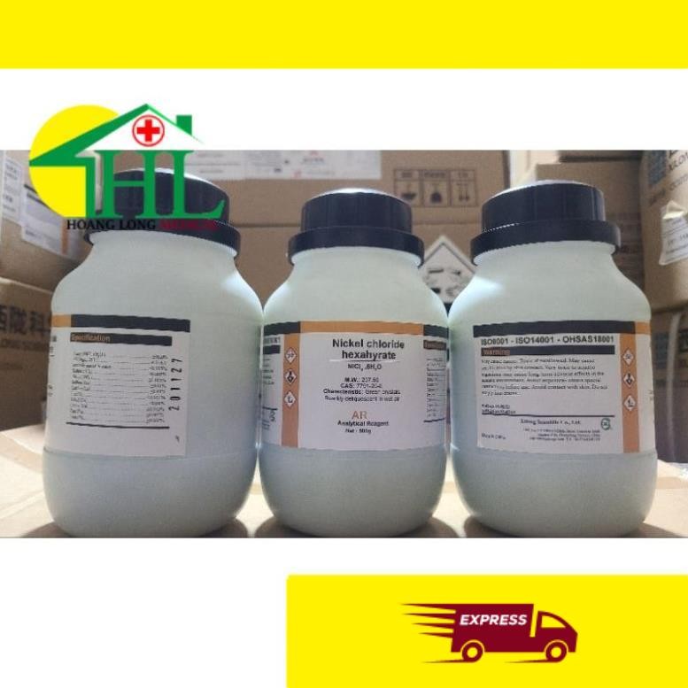 Hóa chất : Nickel chloride hexahydrate NiCl2 6H2O 7791-20-0 500g T.Quốc ...