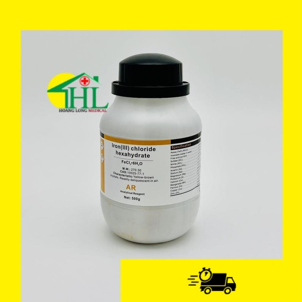 Hóa chất Iron (III) Chloride Hexahydrate FeCl3.6H2O (AR, Xilong, Cas 10025-77-1) | Shopee Việt Nam