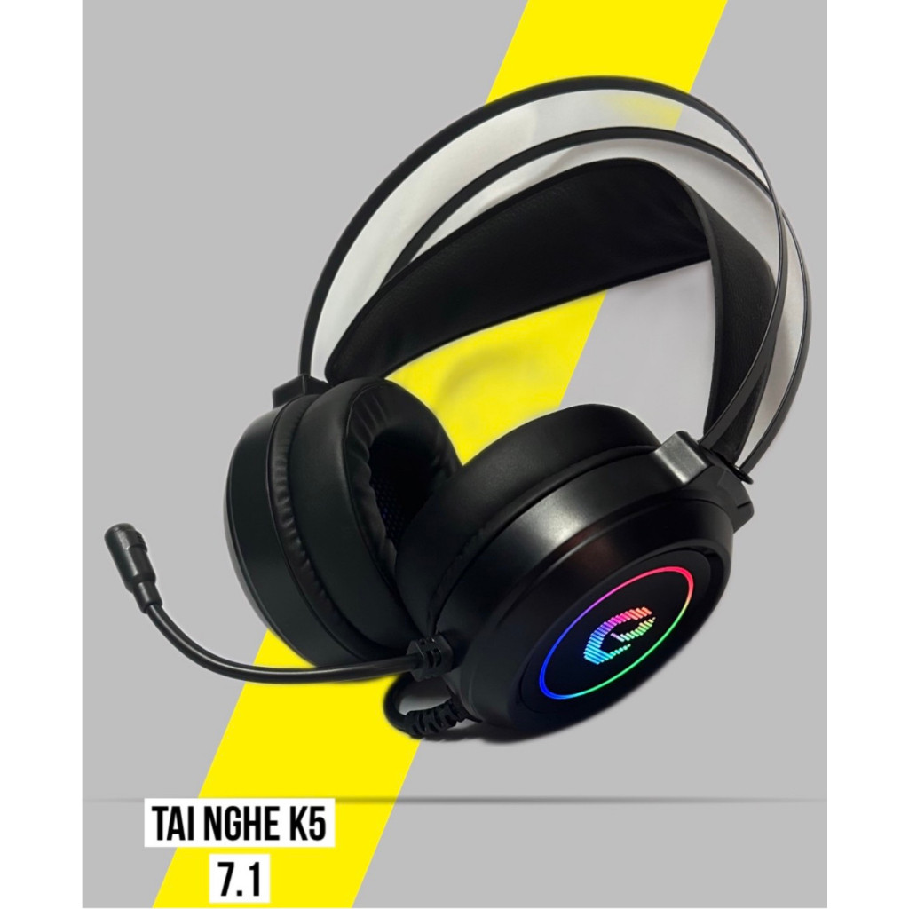 Tai nghe gaming có K5 7.1 màu Đen, có mic, có đèn đổi màu cực đẹp siêu rẻ | Shopee Việt Nam