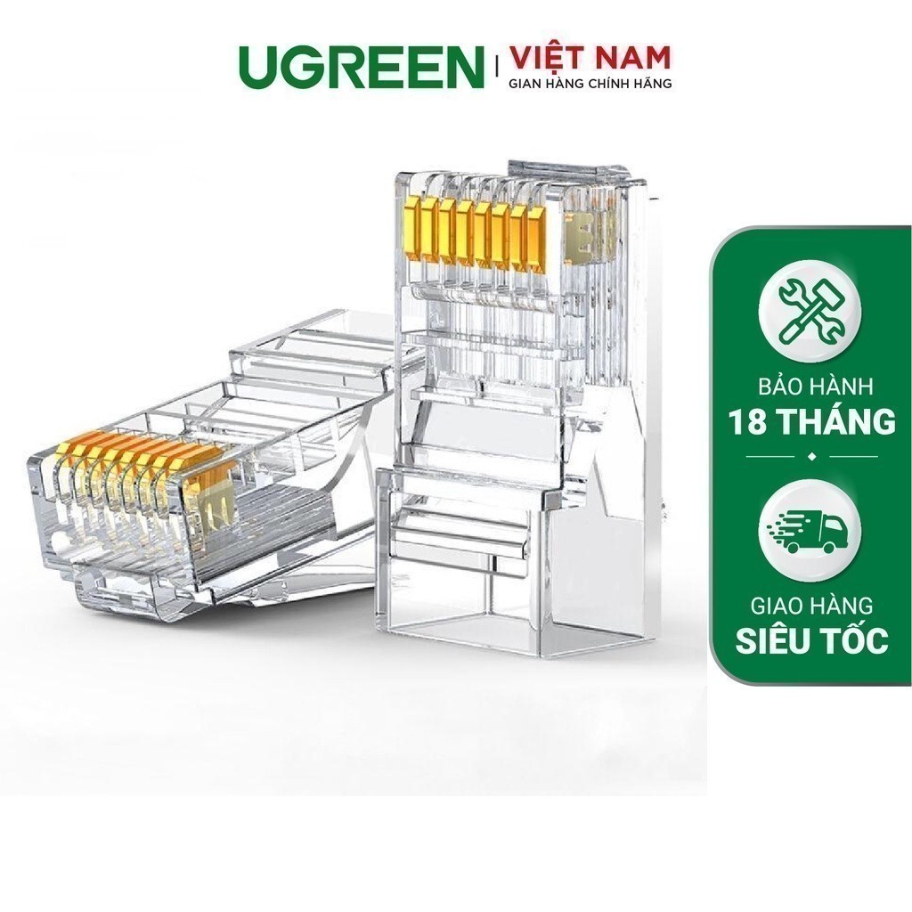 Đầu bấm mạng Cat 6 trong suốt UGREEN NW120 - Bảo hành 18 tháng 1 đổi 1 - 50960 50961 50962 ...