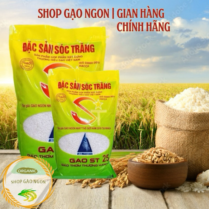 [HỎA TỐC] GẠO ST25 THƠM DẺO MỀM SÓC TRĂNG LÚA TRUYỀN THỐNG LÚA MỚI ...