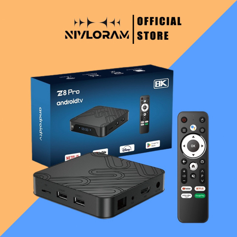 Android Tivi Box Z8 pro 2024 Dual Wifi 2.4G và 5G,Ram 4G Rom 32GB kèm khiển giọng nói,Kết nối ...