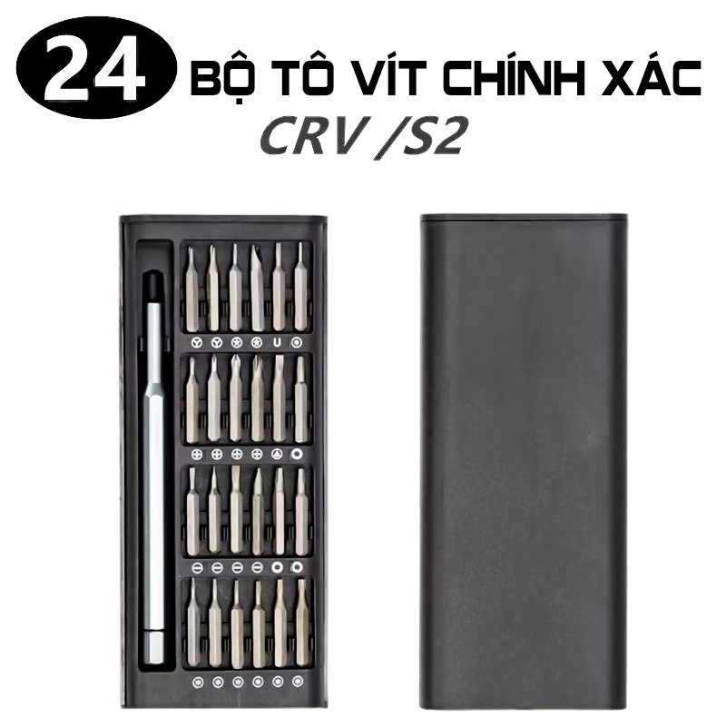Bộ tua vít đa năng mini 24 đầu nhỏ sửa điện thoại, tô vít từ tính mở ...