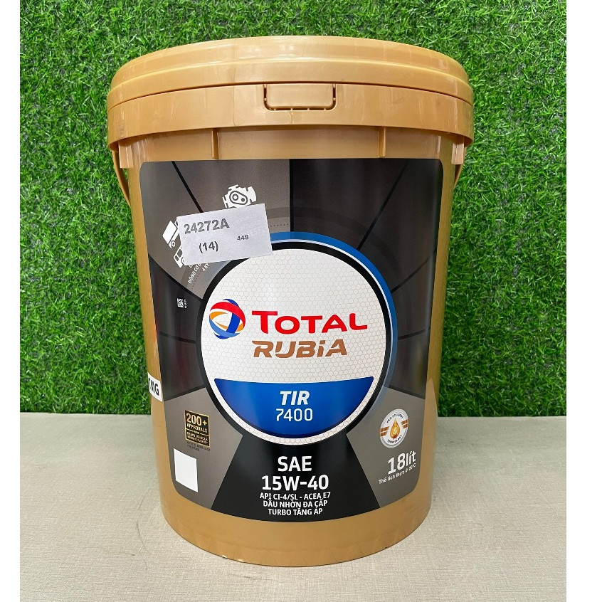[HÀNG CHÍNH HÃNG] Dầu động cơ Total Rubia Tir 7400 SAE 15W-40 (18 Lít ...