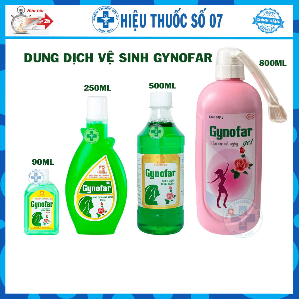 Dung dịch vệ sinh phụ nữ Gynofar Teen / Gel chai 250m / 500ml / 800ml ...