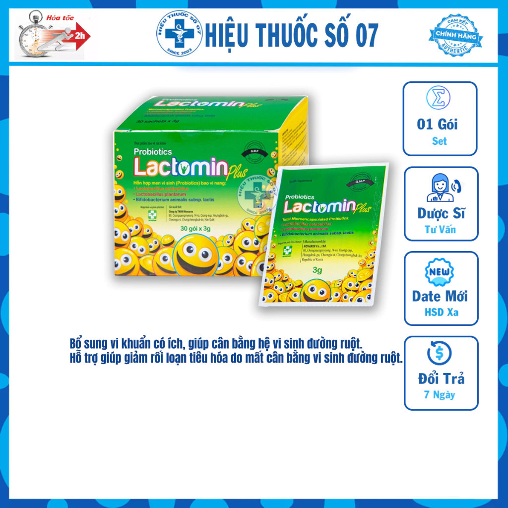 Combo 10 gói men vi sinh Lactomin Plus bổ sung lợi khuẩn, ngừa rối loạn ...