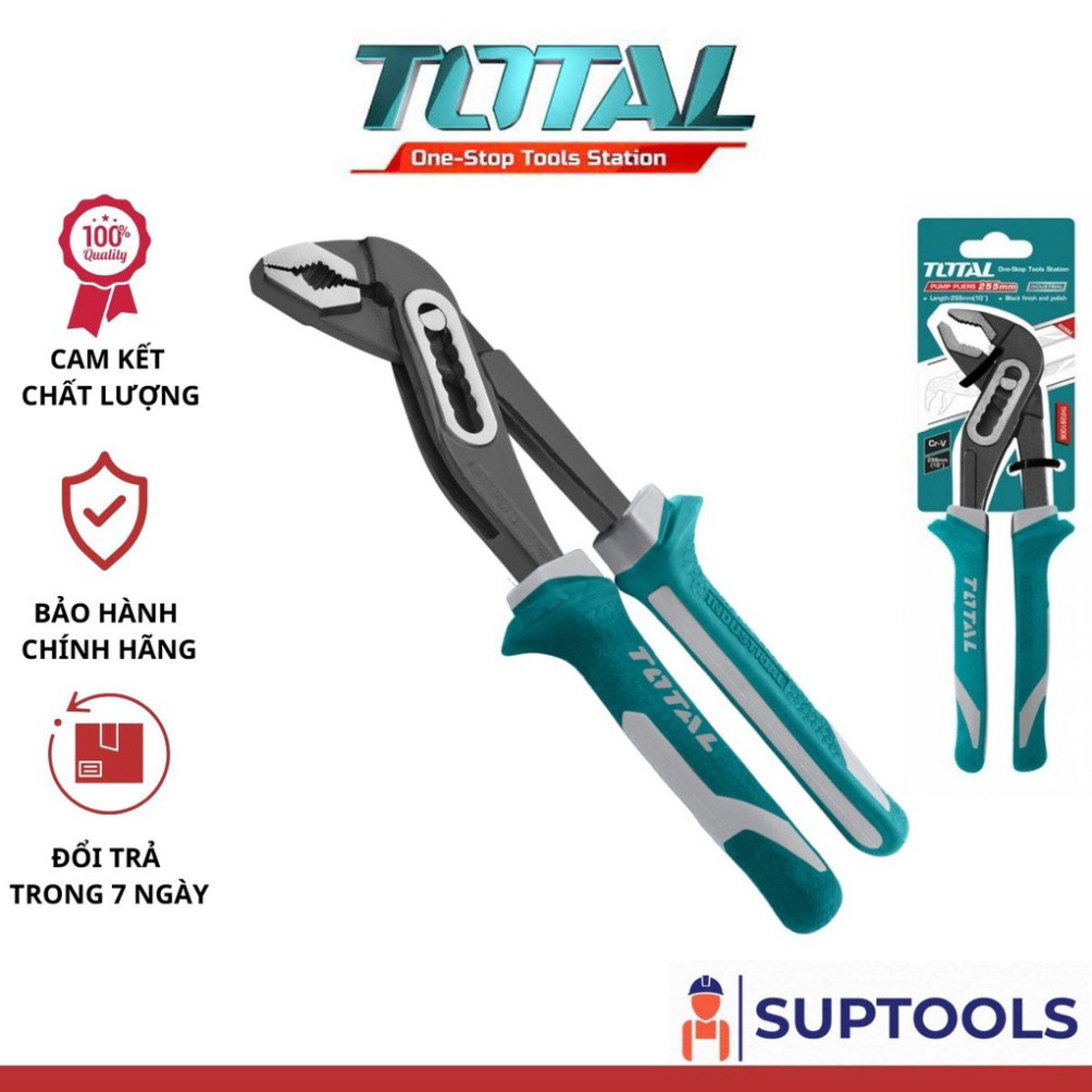 Kìm mỏ quạ mở ống nước TOTAL THT281006 250mm Chất liệu thép CR-V đen ...
