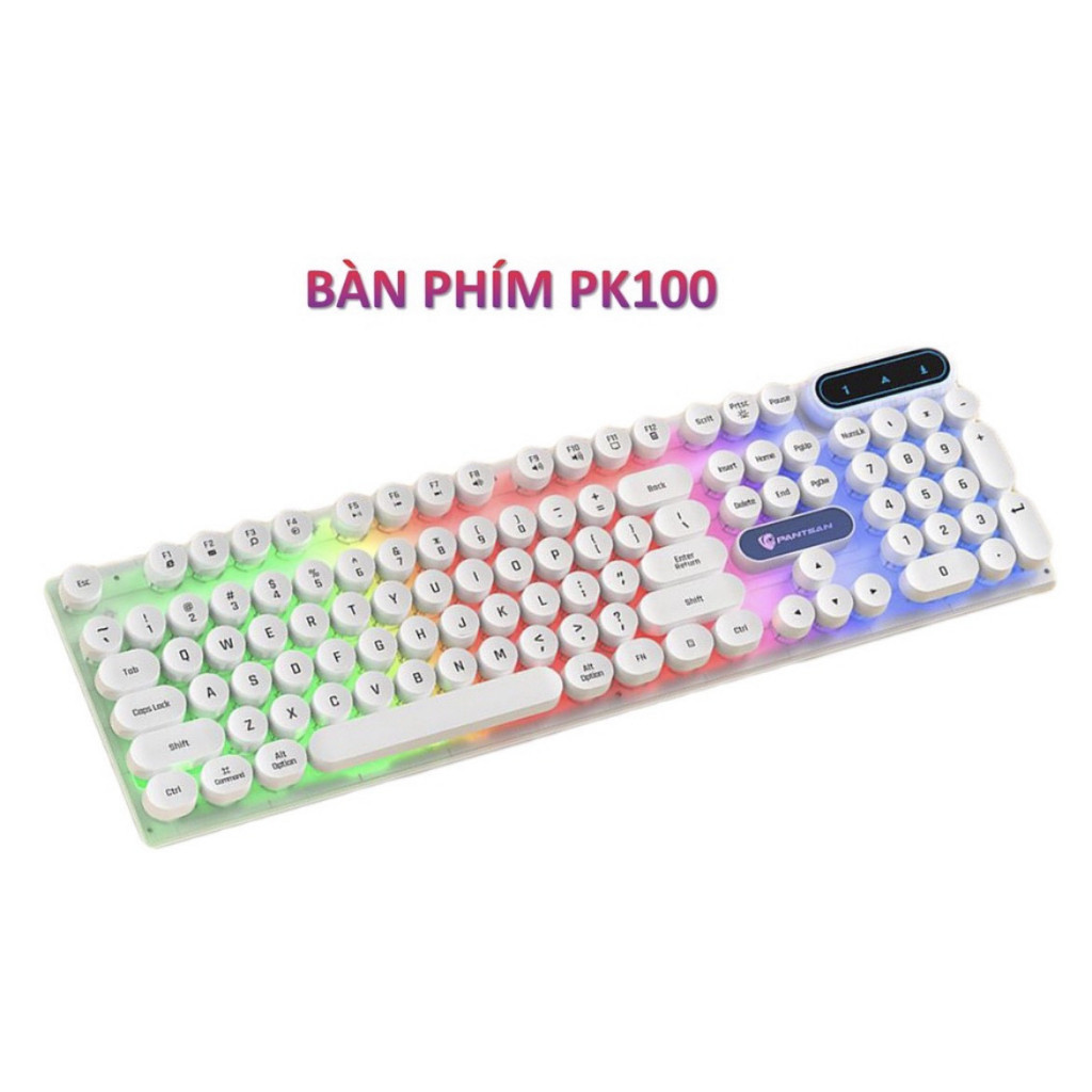 Bàn Phím Máy Tính Gaming Giả Cơ PK100 Có Dây Nút Tròn Led 7 Màu Cực Đẹp ...