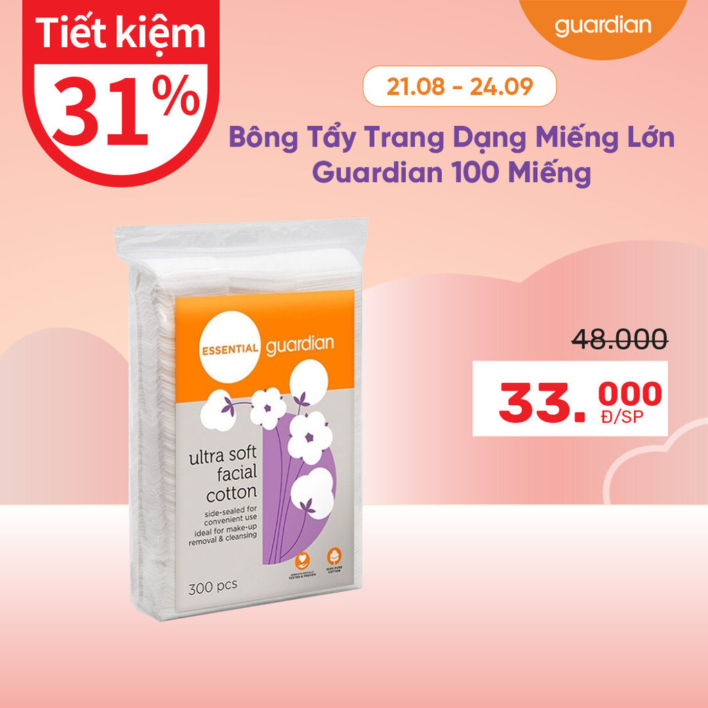 Bông Tẩy Trang Guardian 300 Miếng | Shopee Việt Nam